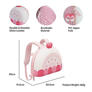 Zoy zoii Kids Backpack for Girl, Cute Roll Cake Toddler Backpack Gift, Children Preschool Mini Cacual Daypack Travel Bag for 2-5 Years