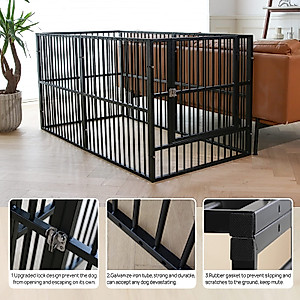 RYPetmia Dog Playpen 31.5" Height Puppy Pen,Heavy duty 31"- 63" Inch Extendable, Safe and Sturdy dog pens, Easy Assemble for Outdoor Indoor pet playpen