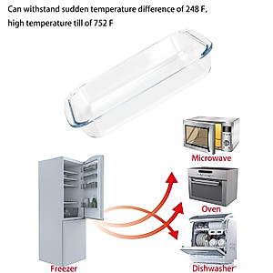 FOYO Basics Tempered Glass Baking Dish, 1.6 Quart Clear Oblong Dish Set, Casserole Dish Cooking Oven Bake