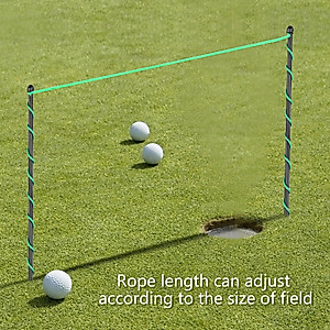 Dioche Golf Alignment Sticks, Outdoor Solid Fibreglass Golf Training Aid Golf Putting String Line Improve Golf Skills for Golf Beginners, Professional Players
