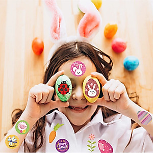 220+PCS Easter Stickers, Easter Stickers for Kids Teens Adults, Cute Bunny Egg Easter Stickers for Water Bottle Toys Laptop Scrapbooking