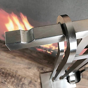 Pilgrim Home and Hearth Sinclair Fireplace Tool Set, 29" Tall, Brushed Stainless Steel (18081)