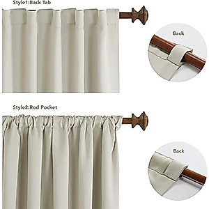 Merryfeel Polycotton Embroidered Window Curtains 84 Inch Long 2 Panels,Rod Pocked and Back Tab Fashion Curtain Drapes for Bedroom/Living Room, 50" W X 84" L, Blue