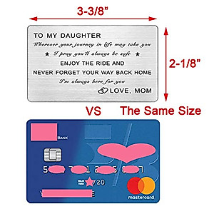 FALOGIJE To My Daughter - Engraved Graduation Gifts, Birthday Cards, Mom Loves You