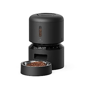 PETLIBRO Automatic Cat Feeder, Pet Dry Food Dispenser Triple Preservation with Stainless Steel Bowl & Twist Lock Lid, Up to 50 Portions 6 Meals Per Day, Granary for Small/Medium Pets