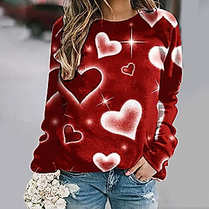 Funny Valentine T Shirts Ffor Women New Years Eve Tops for Women Stocking Stuffers for Teens Funny Nye Party Supplies Red