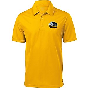 Ford F-150 Raptor Pocket Print Textured Polo, Gold Small