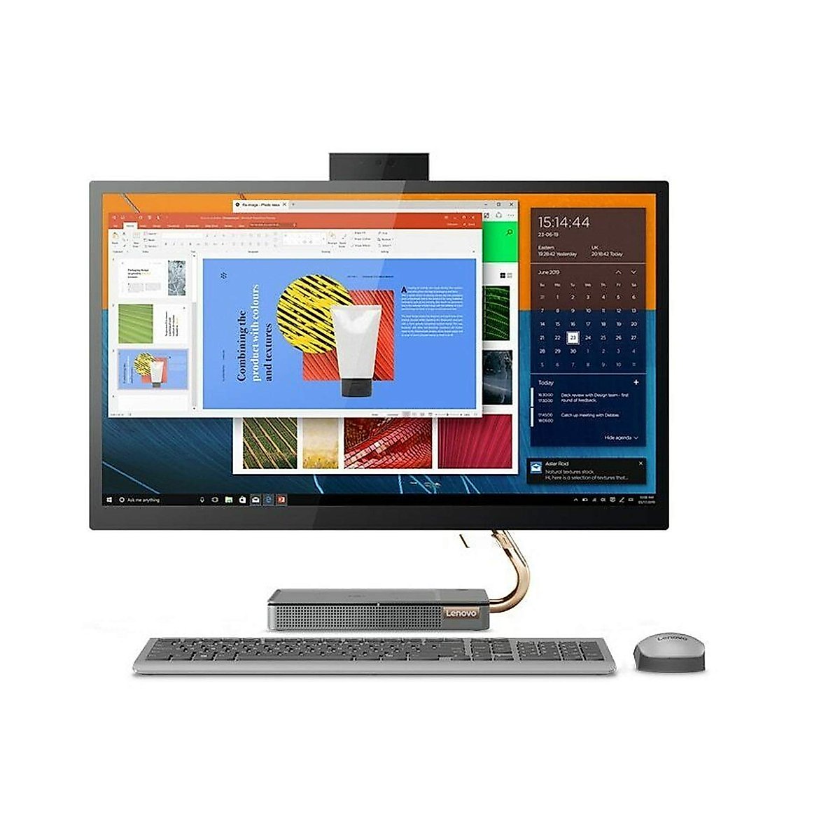 Lenovo 27" QHD Touchscreen All-in-One Ideacentre 5 Computer with Intel 8 Core i7-10700T Processor up to 4.5 GHz, 16GB DDR4 RAM, 512GB PCIe SSD, and Windows 10 Home