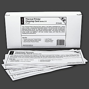 Thermal Printer Cleaning Card 2”x6” - 50.8mm x 152.4mm (25 cards)