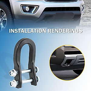 JDMSPEED New Recovery Hooks Tow Hooks Black Set 23253074 Replacement For Colorado GMC Canyon 2015-2019