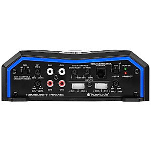 Planet Audio PL2400.4 4 Channel Car Amplifier - 2400 High Output, High/Low Level Inputs, High/Low Pass Crossover, Hook Up to Subwoofer for Bass