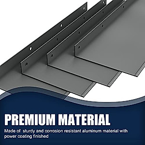Pearwow Gutter Valley Splash Guard,Aluminum Rain Diverter Roofing Gutter Splash Guards for Valley,Corner or Straight,10 Inch Each (4 Pcs Black)