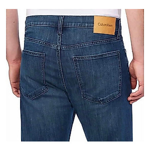 Calvin Klein Men's Slim Straight Jean (as1, Waist_Inseam, Numeric_36, Numeric_30, Secaucus HS)