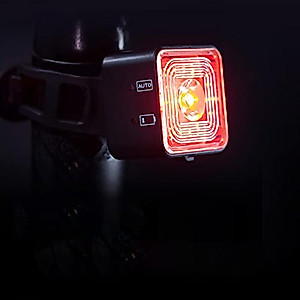 BESSTUUP Riding Light Front and Rear Sets of Lights Brake Warning Rear Bike Light Easy Install USB Rechargeable Brake Sensing Light for Bicycle Road Cycling - E105R Rear