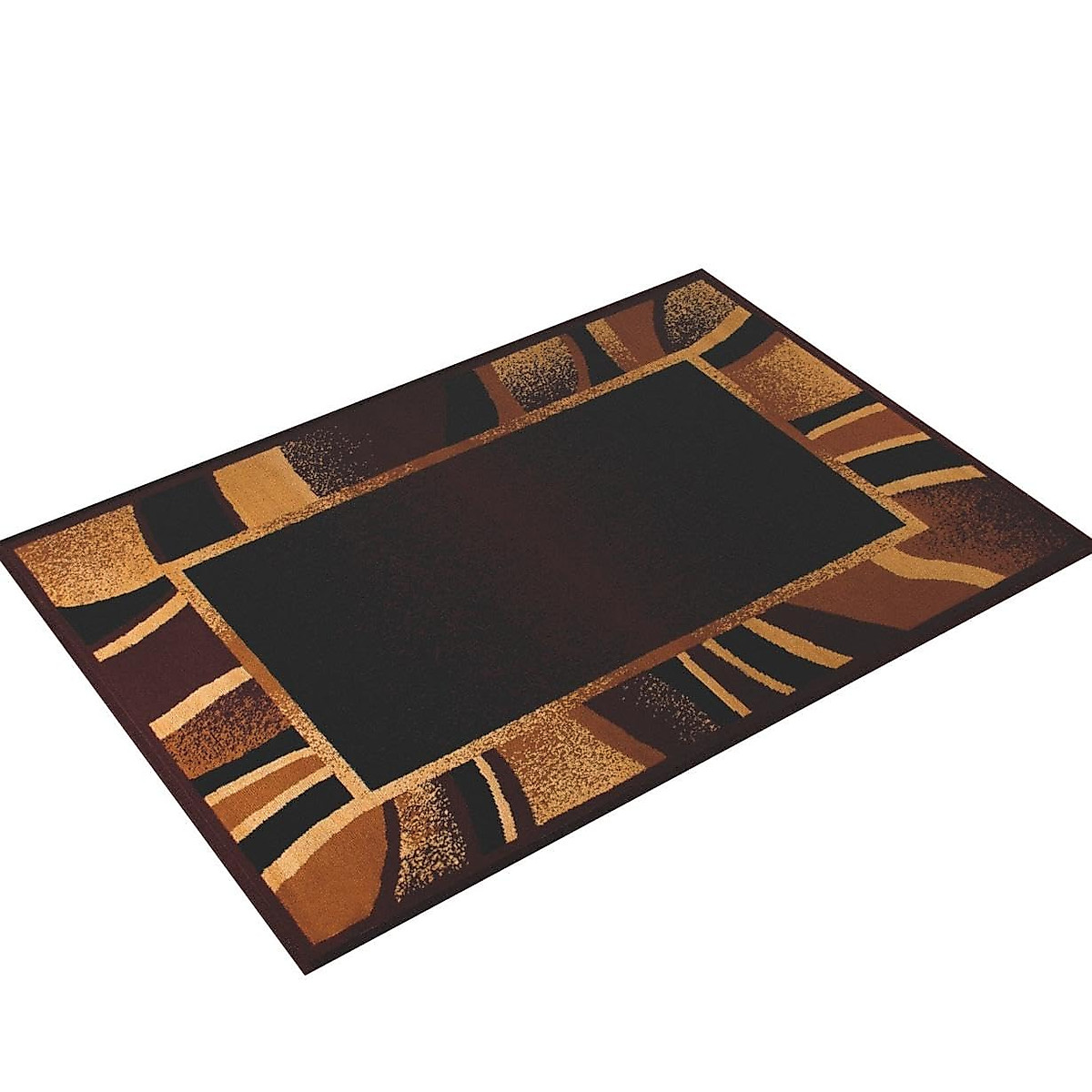 Home Dynamix Premium Rizzy Contemporary Abstract Border Area Rug, Brown/Beige, 5'2"x7'4"