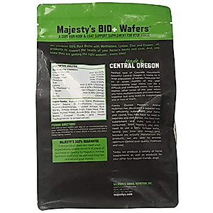 Majesty's Biotin Wafers - Superior Horse / Equine Hoof and Coat Support Supplement - Copper, Zinc, Lysine, Methionine - 30 Count (1 Month Supply)