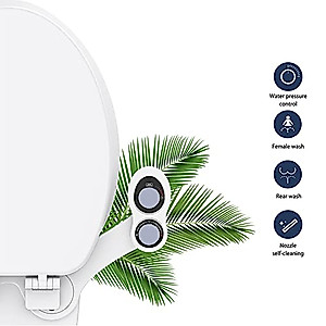 Toilet Bidet Attachment Sprayer Cold Water Clean 2 Nozzles for Family ABS Material