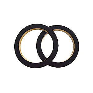 Pipeman's Installation Solution 2 Pair 8" MDF Wood Speaker Mounting Spacer Rings Black Carpet Car Audio