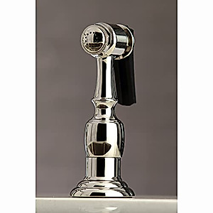 Kingston Brass KS3276PLBS Restoration Bridge Kitchen Faucet, Polished Nickel