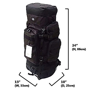 Nexpak 34 5200 cu. in. Tactical Hunting Camping Hiking Backpack THB001 BK BLACK