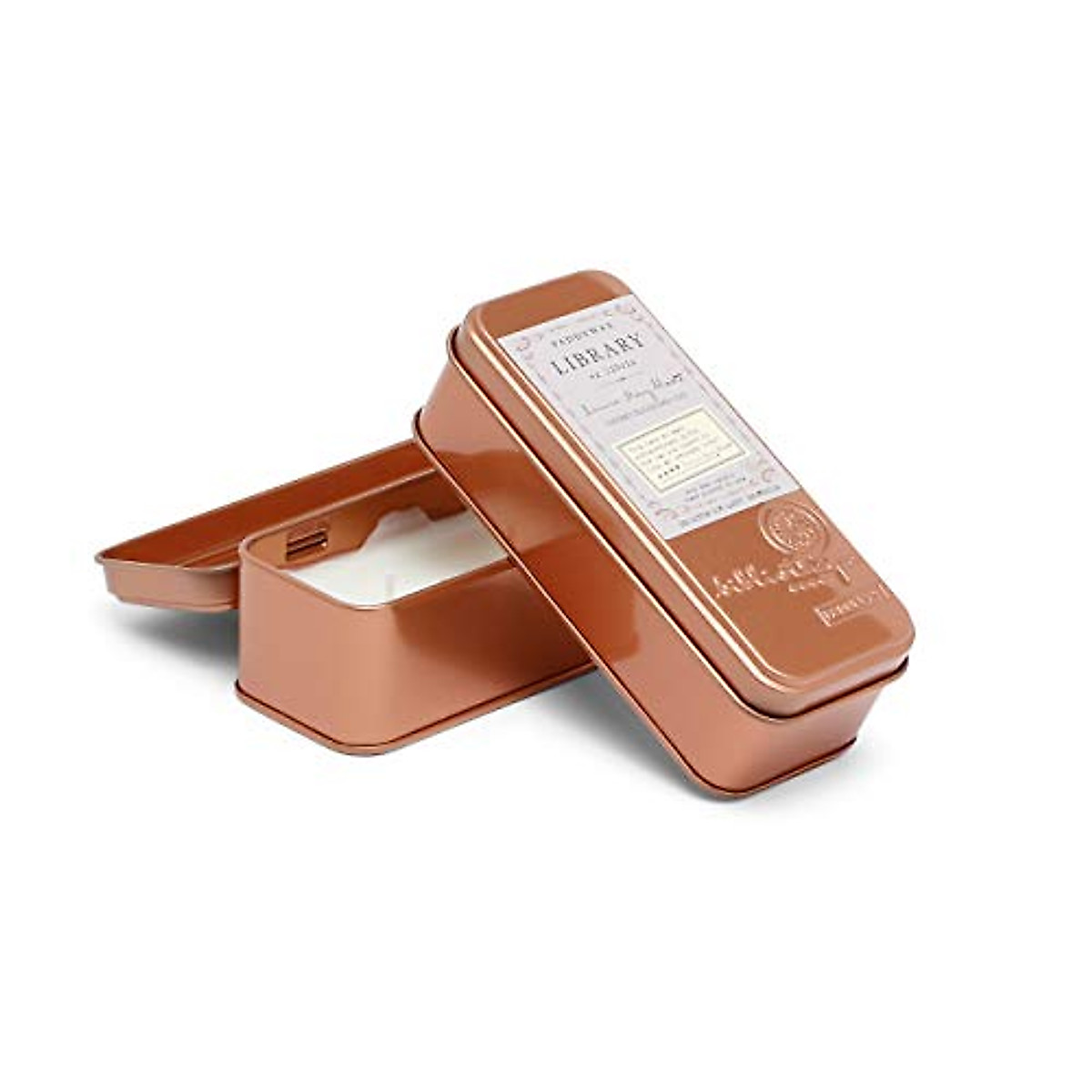 Paddywax Candles TRL12 Library Collection Louisa May Alcott 2-Wick Scented Travel Tin Candle, 3.5-Ounce, Cherry Blossoms & Ivy