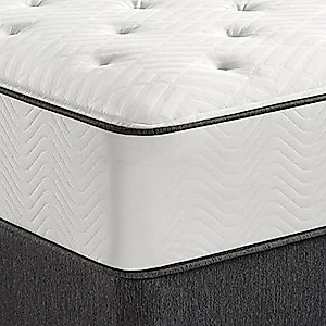 Simmons Dreamwell Collection, 11 Inch Alexandria Queen Size Traditional Mattress, Firm Feel, White, Memory Foam, Innerspring, Supportive, Cooling, CertiPUR-US Certified