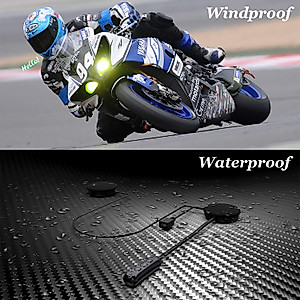 SUNITEC Motorcycle Bluetooth Headset Outdoor Helmet Earphone Bluetooth Helmet Speakers HiFi Stereo Sound Motorcycle Speakers Hands Free Music Call Control Universal Helmet Communtion System - BH03