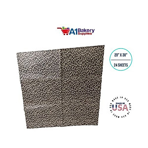 Leopard Tissue Paper 20" x 30" Size 24 Sheets Package HIGH Quality Paper Made in USA