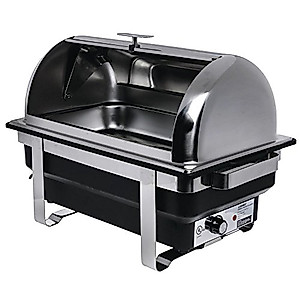 Electric Water Pan Full Size Black Metal - 22 1/2"L x 13 1/2"W x 7 3/8"H