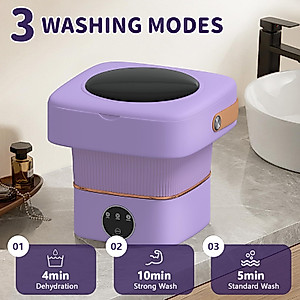 Small Portable Washing Machine, Mini Foldable Washer 4.5L High Capacity with 3 Modes Cleaning for Underwear, Baby Clothes, or Pet Clothes, for Apartment, Travel, Camping, RV, Dorm