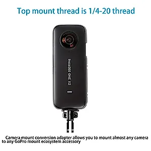 PellKing 1/4" Adapter Screw Head Camera Mount, CNC Aluminum Alloy Tripod Conversion Adapter for Insta360 One X3 X2 X/DJI Pocket 2/GoPro Camera Accessories