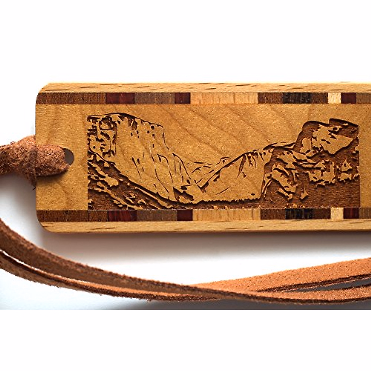 Yosemite National Park, California - Engraved Wooden Bookmark with Suede Tassel - Made in USA - Also Available Personalized