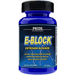 Estrogen Blocker for Men & Hormone Balance for Women- E-Block- Natural PCT Aromatase Inhibitor Anti Estrogen Acne Support Formula Post Cycle Therapy Supplement Plus DIM, Calcium-d-glucarate, Chrysin