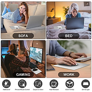 TERRATUTOR Aluminum Mouse Pad with Non-Slip Rubber Base and Micro Sand Blasting Alloy Surface for Fast and Accurate Control | Silver