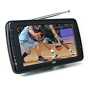 Tyler 7" Portable TV LCD Monitor Rechargeable Battery Powered Wireless Capability HD-TV, USB, HDMI Input, AC/DC, Remote Control Built In Stand Small For Car Kids Travel