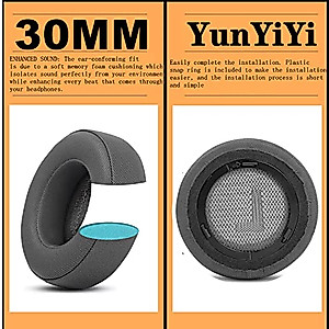YunYiYi Virtuoso XT Ear Pads Replacement Cushion Compatible with Corsair Virtuoso RGB Wireless SE/Virtuoso XT Gaming Headset Earpads Thicker (Dark Gray)