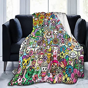 Tokidoki Ultra-Soft Throw Blanket Warm Fleece Blanket Lambswool Blanket for Couch Bed Sofa 80"X60"