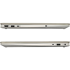 HP Pavilion 15 15.6" Touchscreen FHD Laptop Computer, 13th Gen Intel 10-Core i7-1355U, 64GB DDR4 RAM, 2TB PCIe SSD, WiFi 6, BT5.3, Backlit Keyboard, Fingerprint Reader, Warm Gold, Windows 11, Zivcul