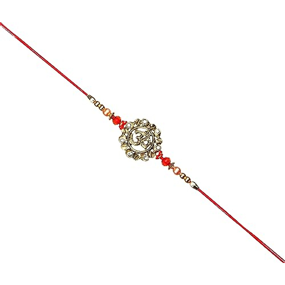 CHERKRAFT Rakhi Thread for Brother Men/Boy - Designer Rakhi with OM Symbol for Rakshabandhan (Pack of 1) (Design 2)