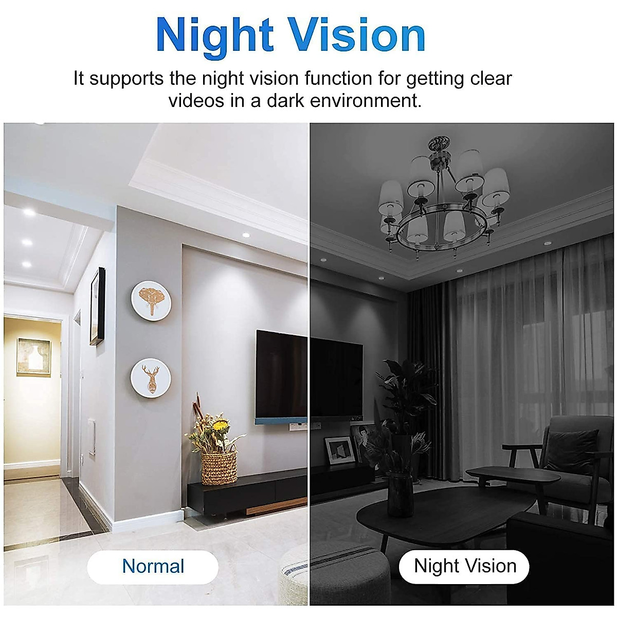 MDGLSYEE SHPTDJTIC Wireless Security Camera Mini Camera Outdoor/Indoor with Audio, Home Surveillance Camera, 1080P IP HD Build-in Battery 350mah，Infrared Night Vision, HDWIFI（3-Pack）