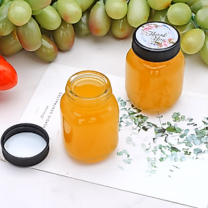 Datttcc 2 oz Mason Jars, Mini Glass Jars, Reusable Glass Jars with Lids for Spices, Honey, for Kitchen, Bathroom and Gift Giving, Pack of 25