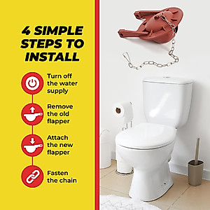 Universal 3 Inch Toilet Flapper - Toilet Flapper Replacement Kit 3 Inch, Compatible with Most 3" Flush Valves Including TOTO G-Max THU499S, THU175S & 2021BP - Toilet Flapper 3 Inch Universal