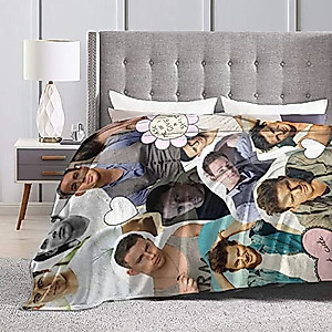 Channing Tatum Collage Blanket Ultra-Soft Micro Fleece Lightweight Warm Throw Blanket Suitable for Bedrooms Sofa and Travel Air Conditioning