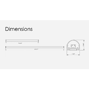 WareLight LED Magnetic Strip Retrofit Kit for Linear Ceiling Fixtures - 60 Watt, 5000K Lighting, 4 Foot, 4 Strips