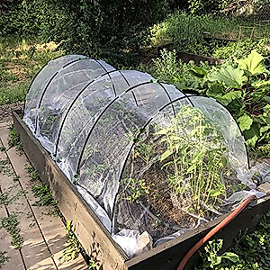 Garden Hoops for DIY Grow Tunnel, Rust-Proof Fiberglass Support Frame Greenhouse Hoops for Raised Beds, Garden Fabric, Garden Support Frame, 30pcs