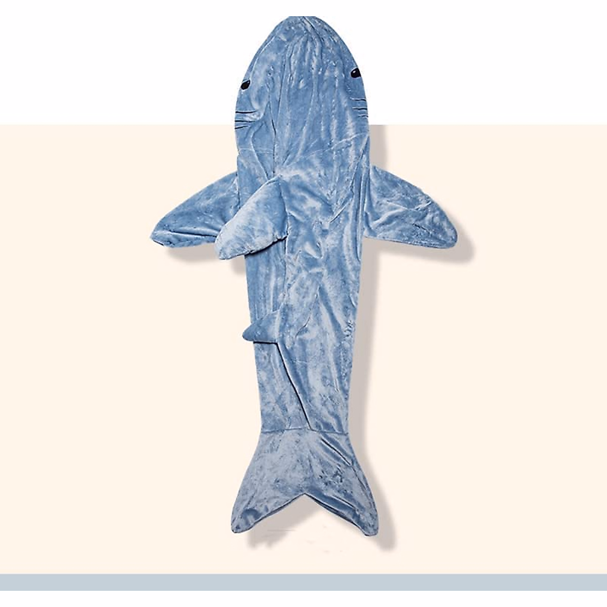 Shark Blanket, Shark Wearable Blanket Adult, Shark Blanket Hoodie Wearable, Shark Blanket Super Soft Cozy Shark Sleeping Bag (74.8inX35.5in (L) for Adults or Women with a Height of 155-175cm)