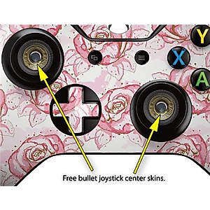 WraptorSkinz Decal Style Vinyl Skin Wrap compatible with XBOX One Original Wireless Controller Flowers Pattern Roses 13