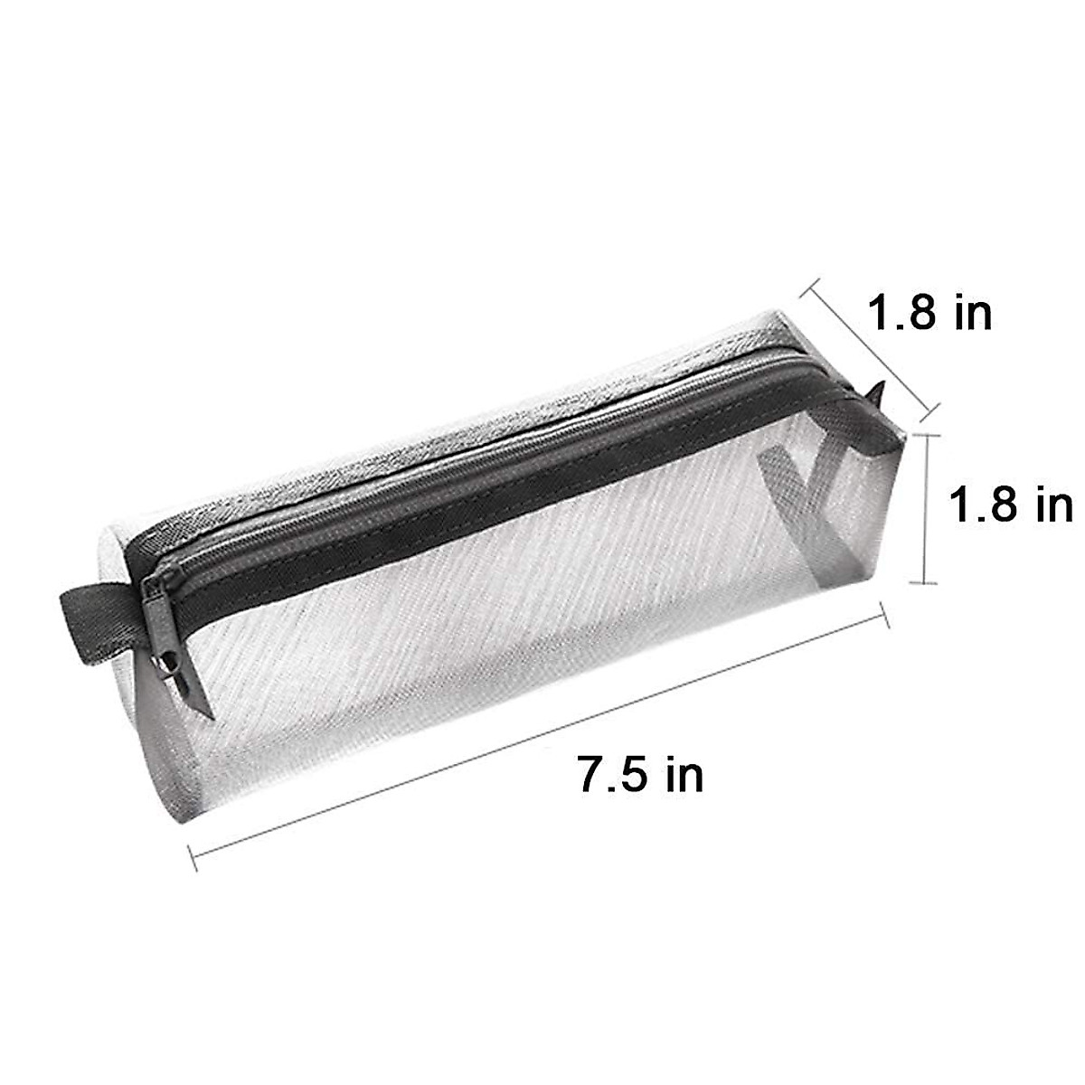 Kinhshion Mesh Pen Bag Pencil Case Makeup Tool Bag Storage Pouch Purse