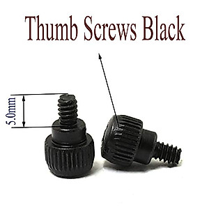 Pro Bamboo Kitchen 60pcs #6-32x5mm Desktop Computer PC Case Chassis Thumb Screws M3.5 Tool-Less Adjustment Thumbscrew Silver Nickel Plated