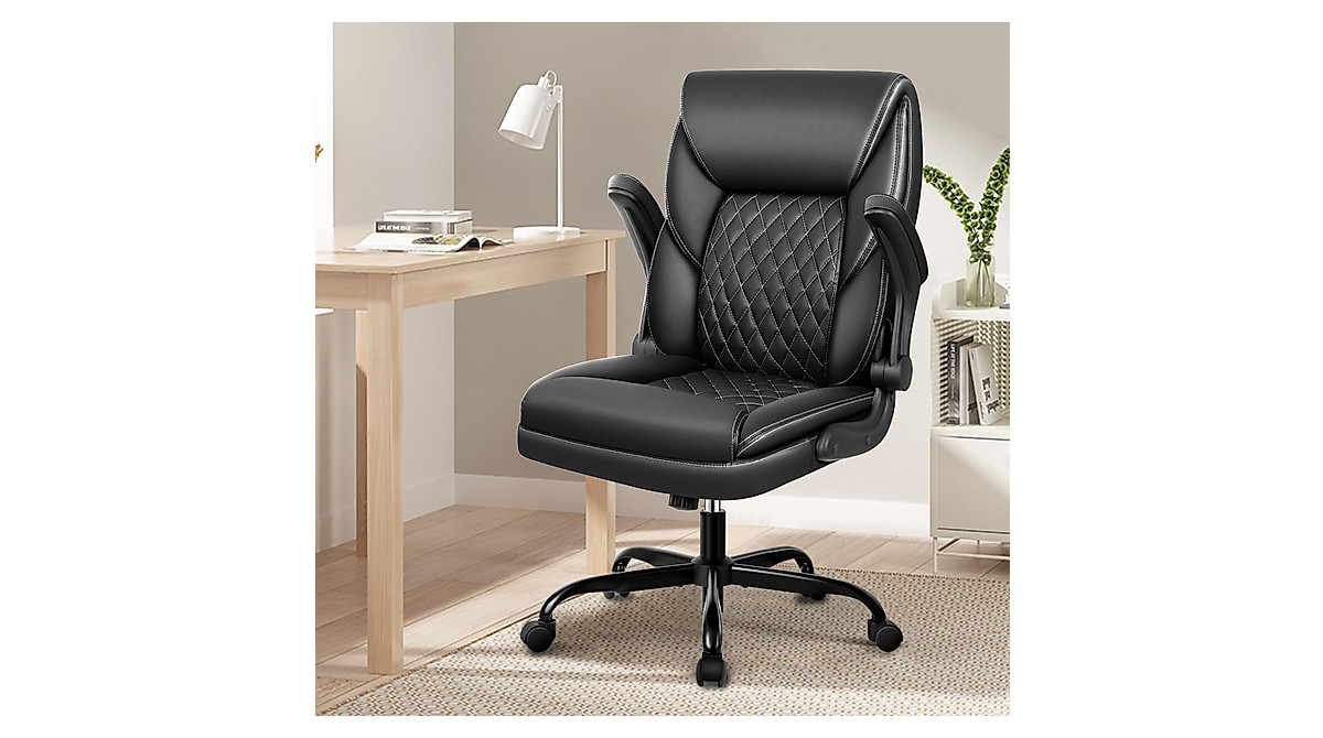 BestEra Executive Office Chair with Ergonomic Support | Black Leather ...
